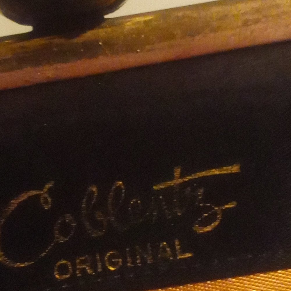1940-50s Vintage Coblentz Black Leather Purse Handbag - Gem